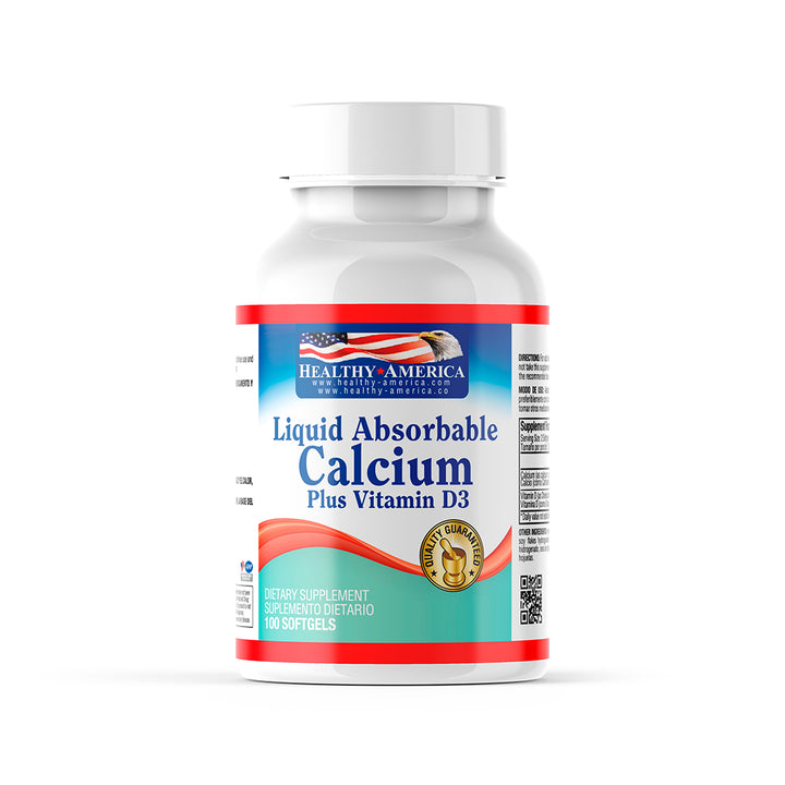 Liquid Absorbable Calcium 1200mg Plus Vitamin D3 100 Softgels – Healthy ...